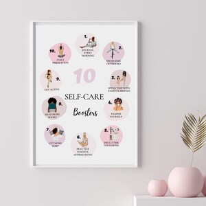 Self-care Booster Poster / Therapy Office Decor / School Counselor ...