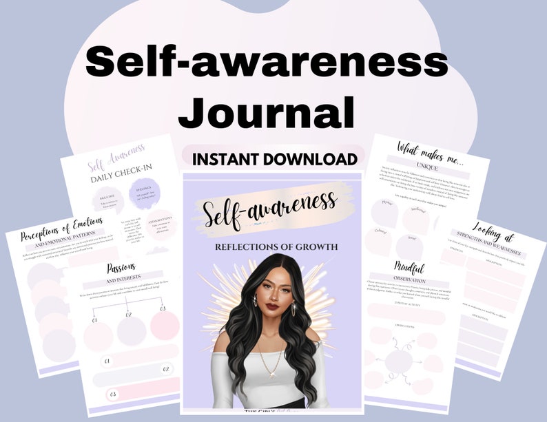 Self Awareness Journal Self-reflection Prompts Personal Growth ...