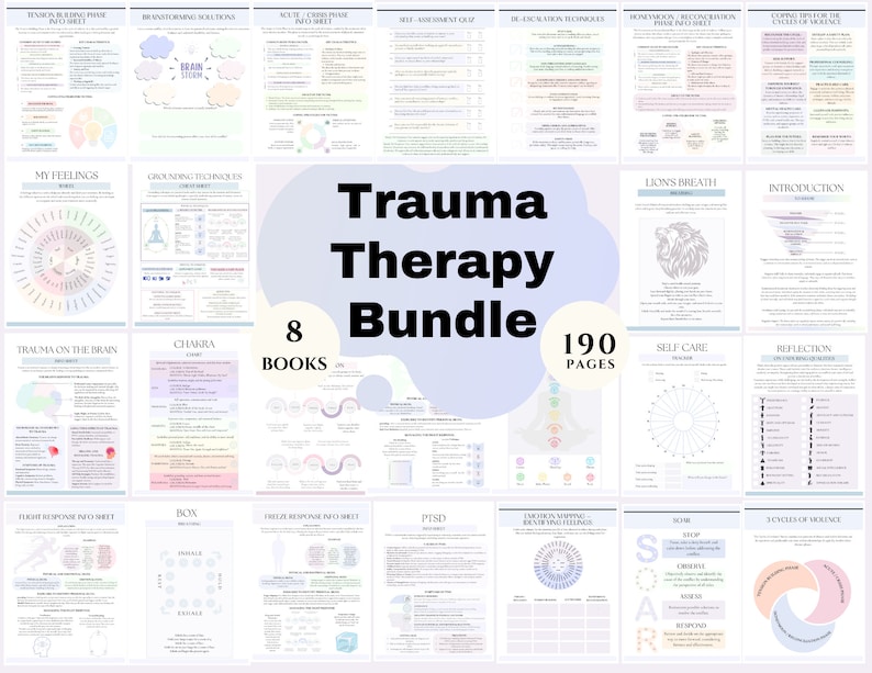 Trauma Recovery Therapy Worksheets Positive Psychology Therapy Grief ...