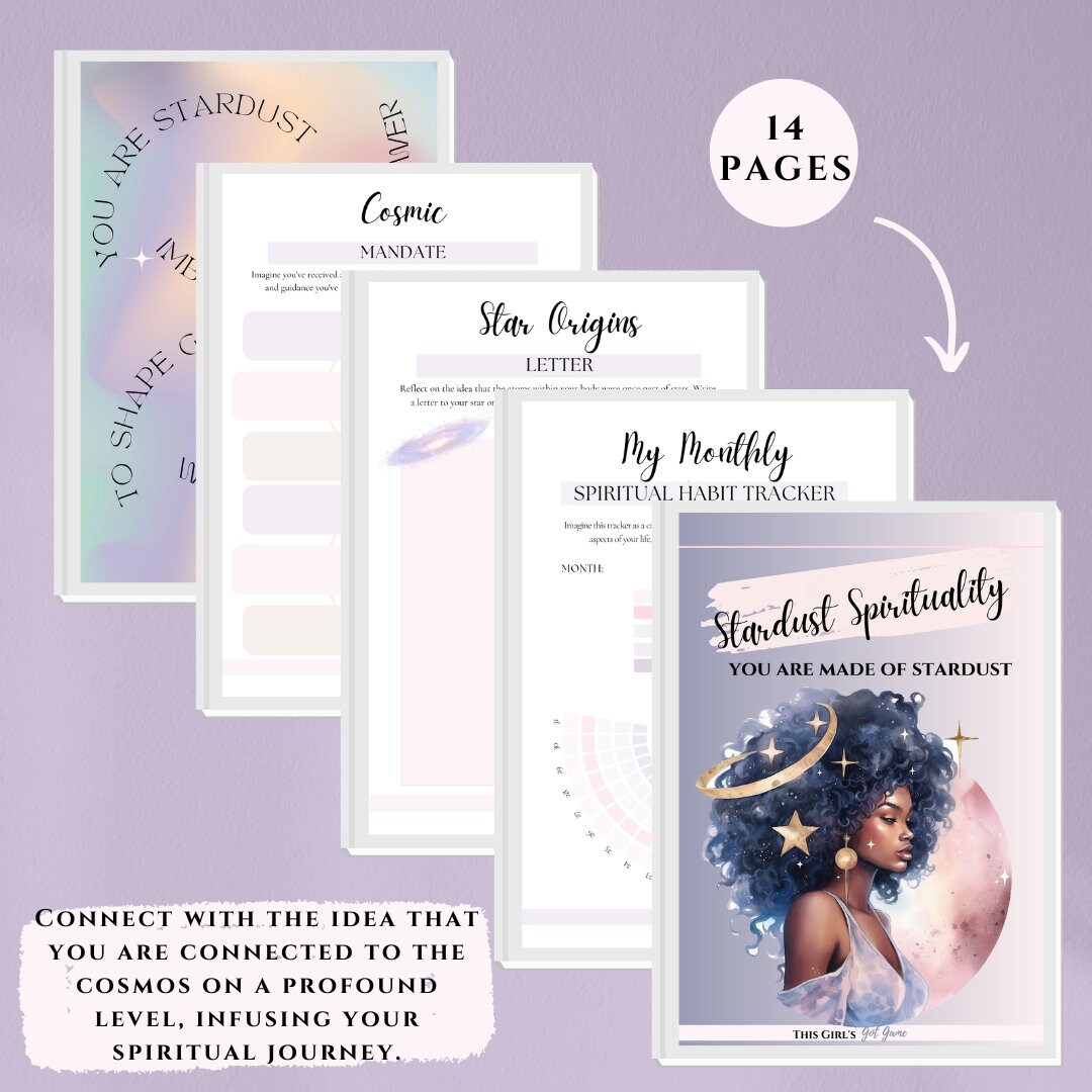 Cosmic Feminine Worksheet Bundle Celestial Self-discovery - Etsy