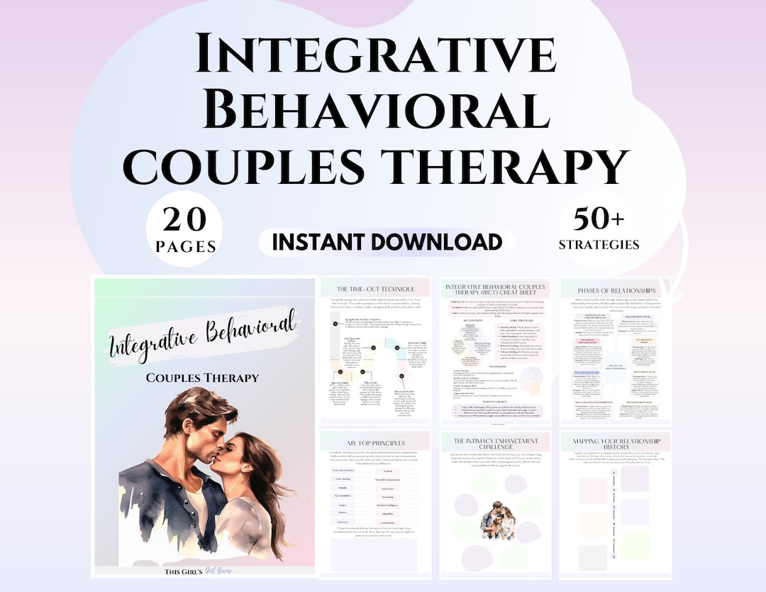 IBCT Couples Therapy Worksheets Relationship Conflict Resolution ...