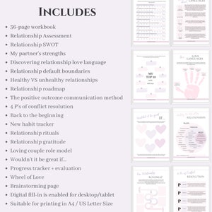 Couples Therapy Worksheets Relationship Communication Workbook Happy ...