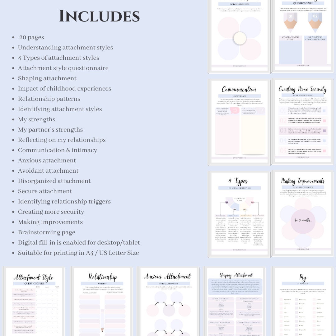 Attachment Style Quiz Adult Attachment Styles Worksheet Disorganized ...