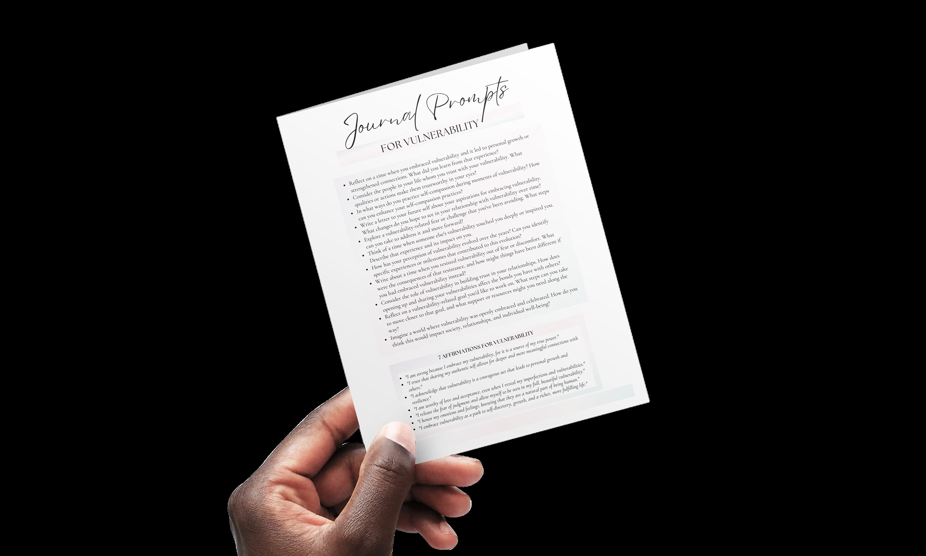 Embrace Vulnerability Planner Journaling Questions Personal Development ...