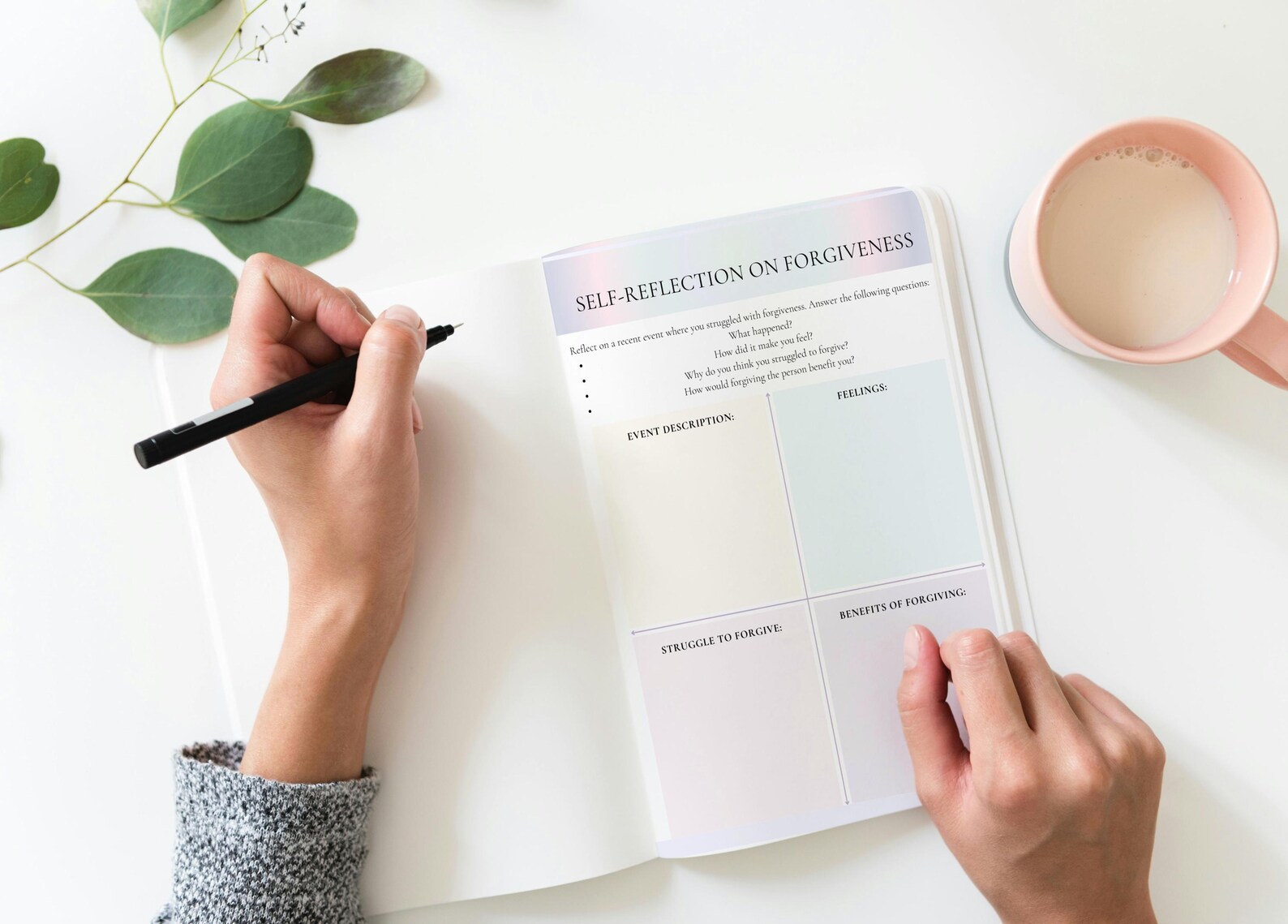 Forgiveness Worksheets Emotional Healing Journal Self Help Therapy ...