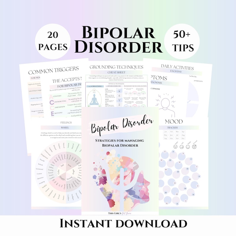 Bipolar Disorder Therapy Worksheets Bipolar Management Coping Skills ...
