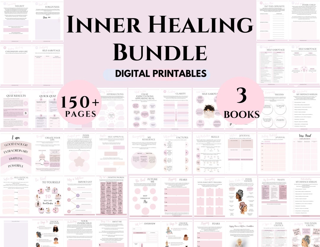 Inner Healing Digital Workbook Bundle Self-sabotage Journal Inner ...