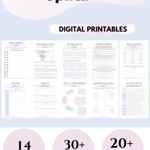 Shame Spiral Acceptance and Commitment Therapy Journal Emotional ...