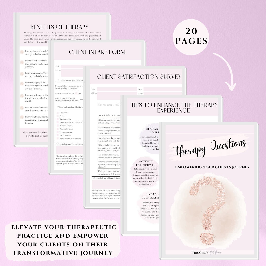 Therapy Worksheet Bundle Acceptance Therapy Sft Therapist Workbook