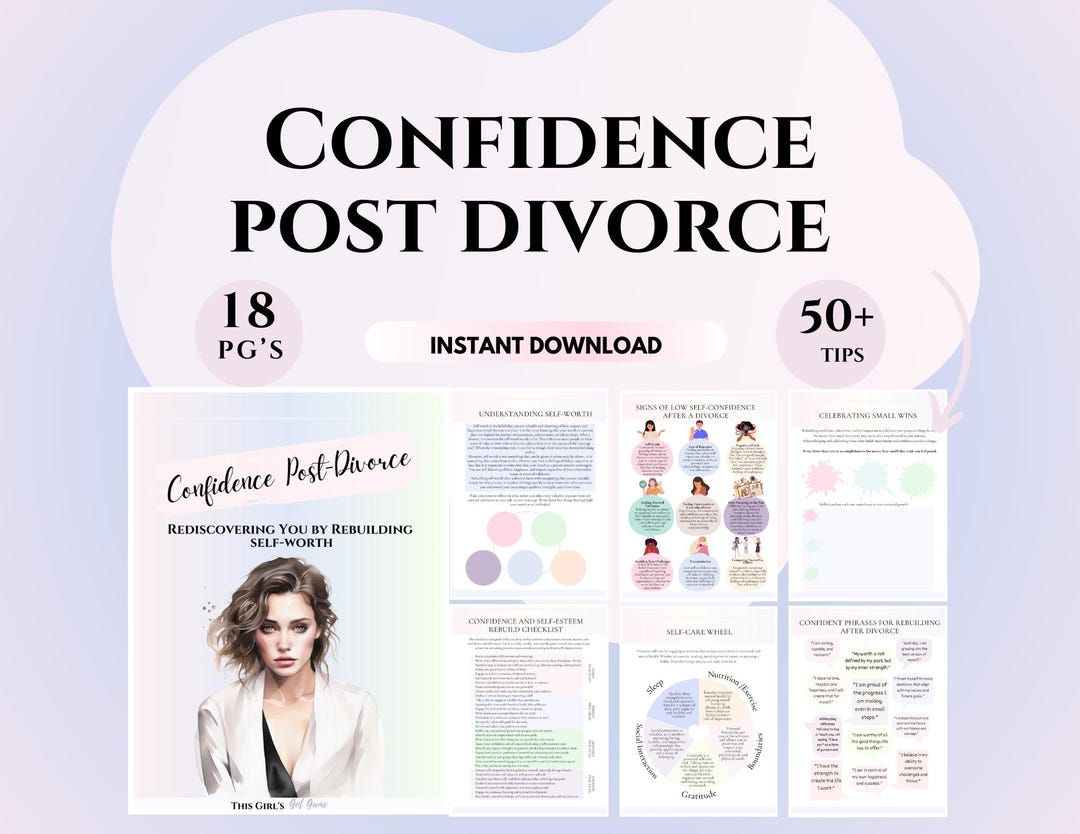 Divorce Recovery Workbook Confidence Building Counseling Tools Divorce ...