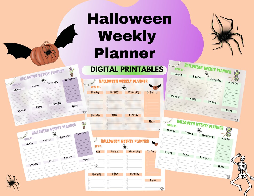Halloween Printable Planner Halloween Weekly Planner Printable to Do ...