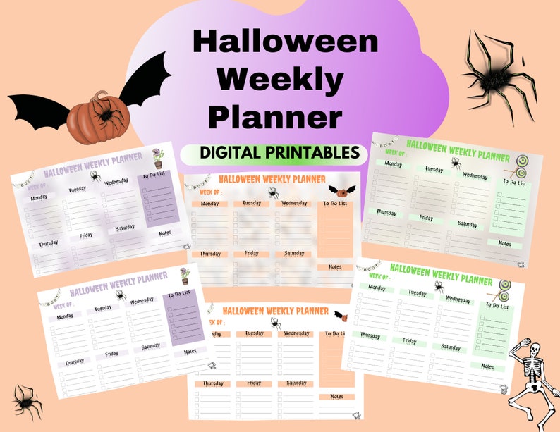 Halloween Printable Planner Halloween Weekly Planner Printable to Do ...
