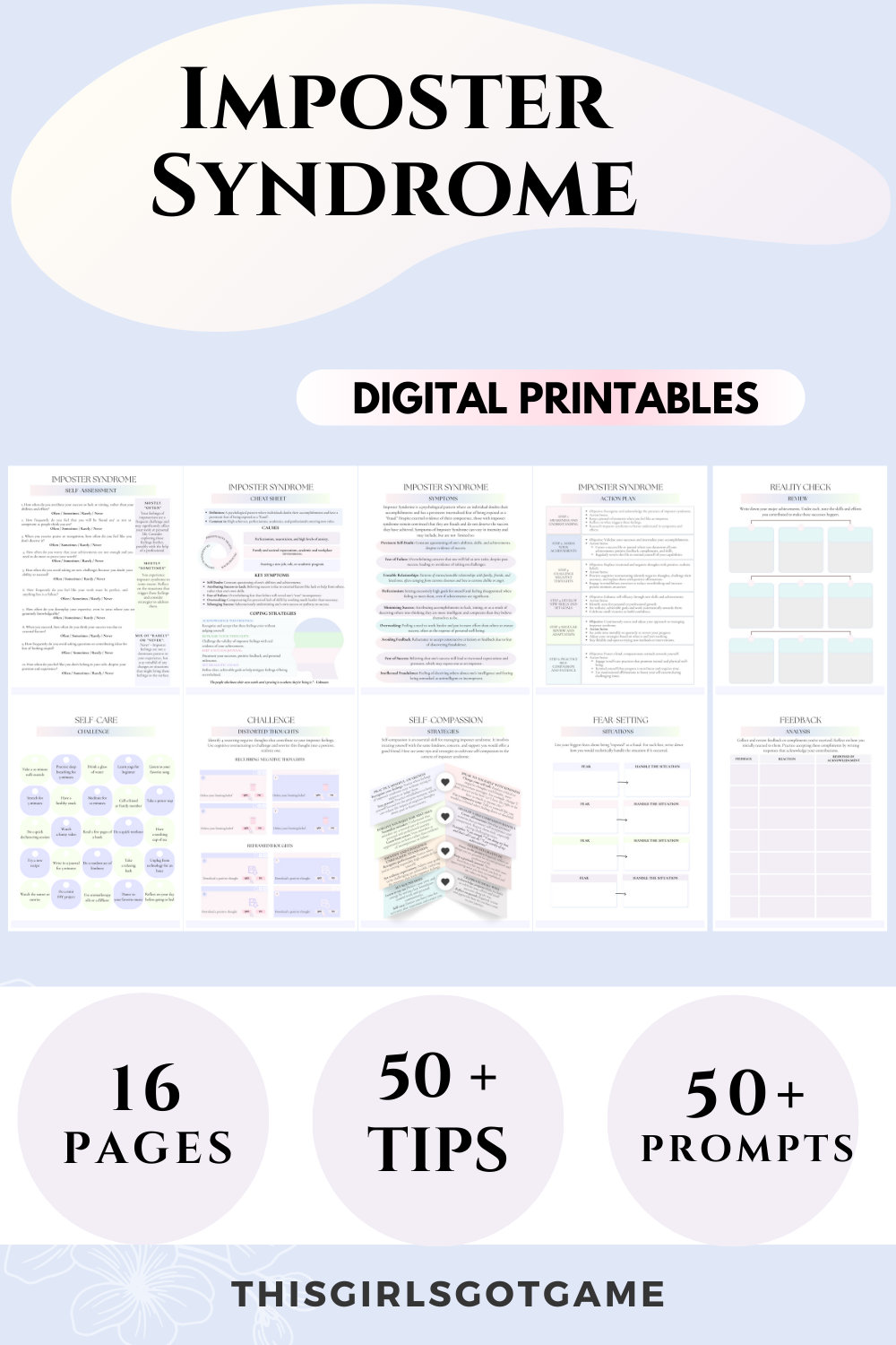 Imposter Syndrome Therapy Worksheets Acceptance and Commitment Journal ...