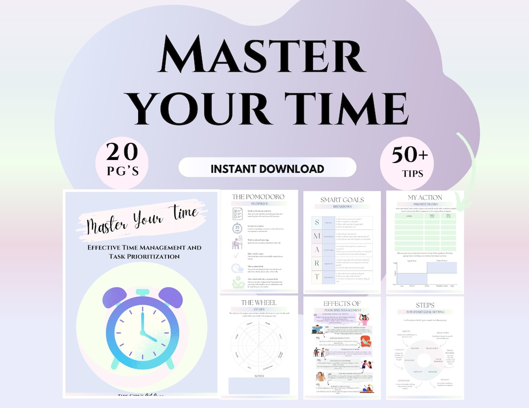 Time Management Workbook Productivity & Stress‑relief Worksheets Time ...