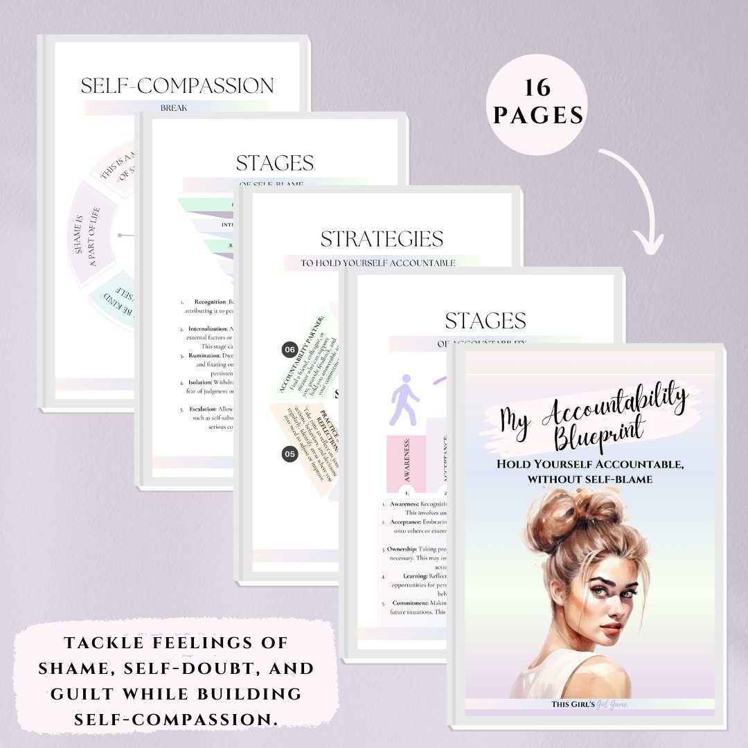 Shame Bundle Acceptance and Commitment Therapy Journal Emotional ...