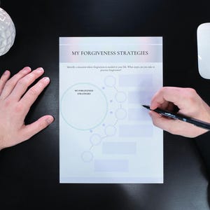 Forgiveness Worksheets Emotional Healing Journal Self Help Therapy ...