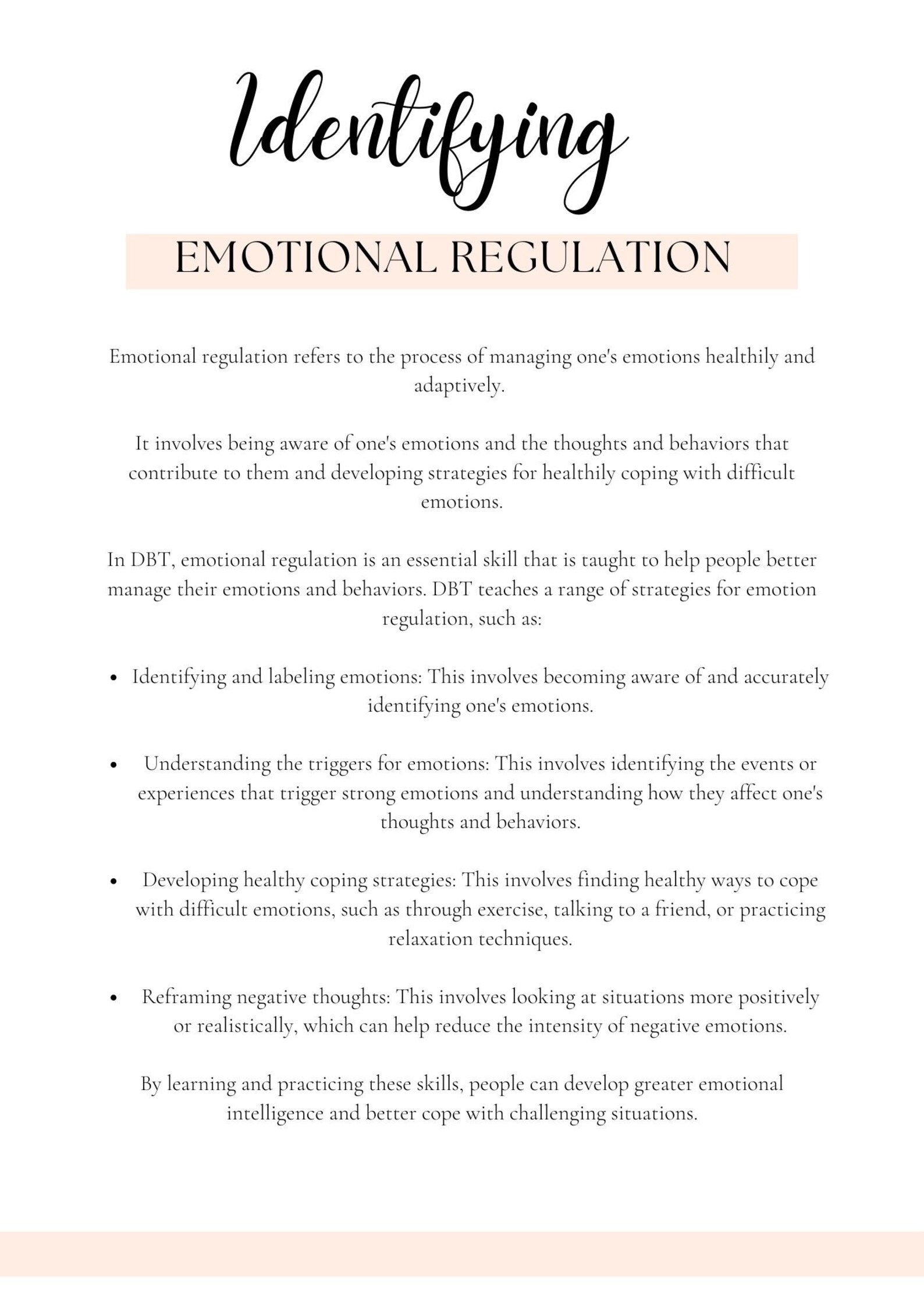 Emotional Regulation Dealing With Your Feelings Emotion Processing ...