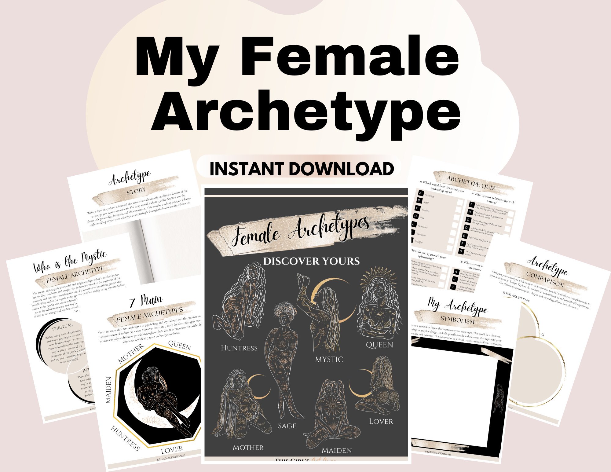 Female Archetype Journal Divine Feminine Digital Printables - Etsy