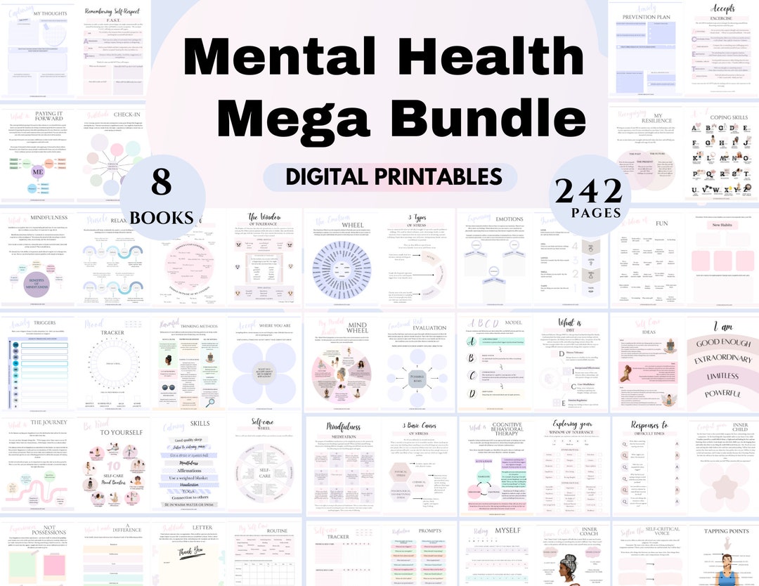 Mental Health Therapy Bundle Anxiety Disorders Stress Management ...