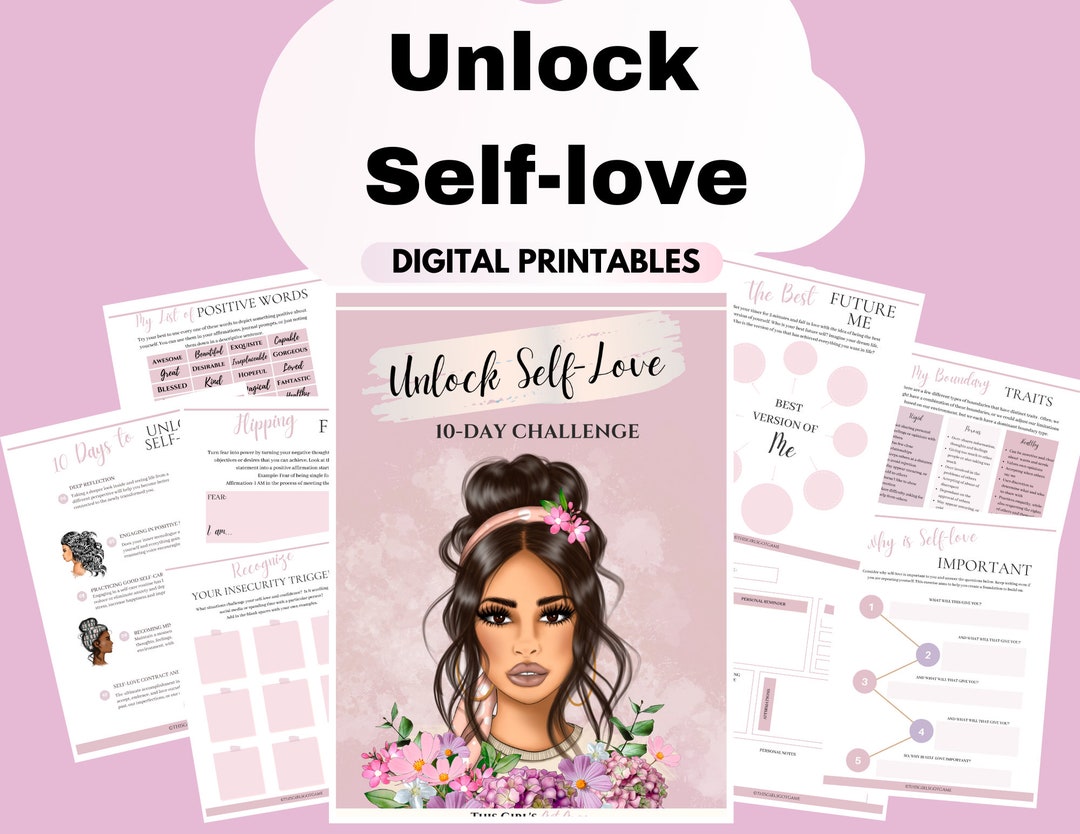 Unlock Self-love Workbook Wellness Journal Self-love Guided Journal ...