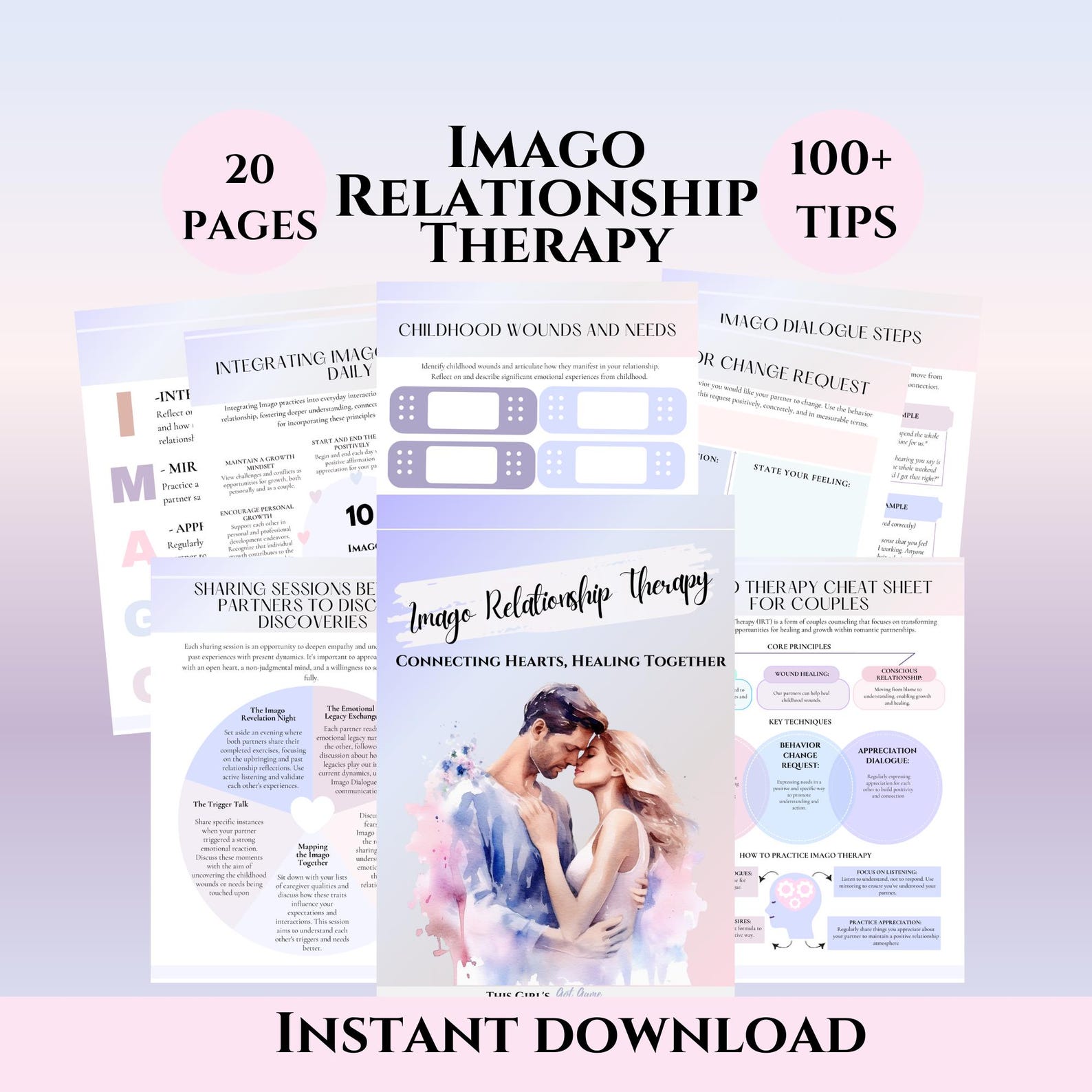 Imago Relationship Therapy Worksheets Conflict Resolution Printables ...