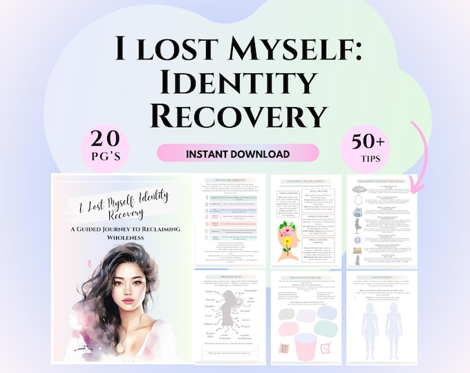 Self-identity Workbook | Self Esteem | Therapy Tools | Mental Health ...