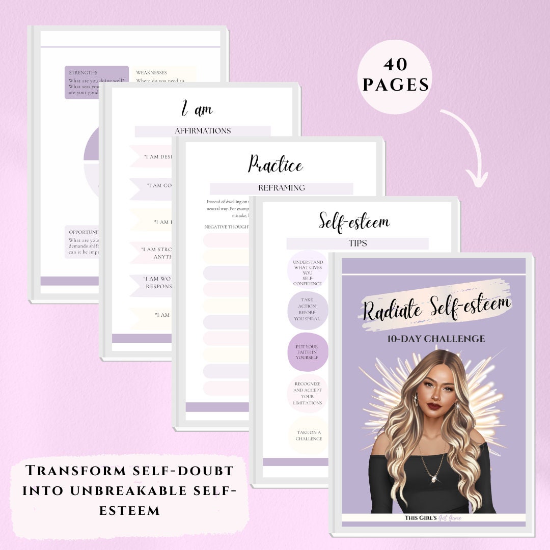Self Esteem Bundle Confidence Worksheet Counseling Tools - Etsy