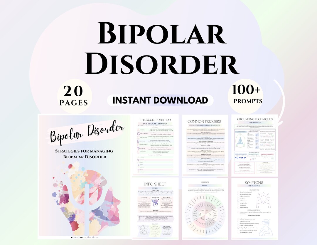 Bipolar Disorder Therapy Worksheets Bipolar Management Coping Skills ...