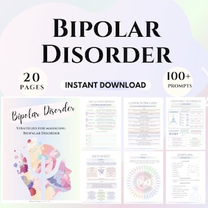 Bipolar Disorder Therapy Worksheets Bipolar Management Coping Skills ...