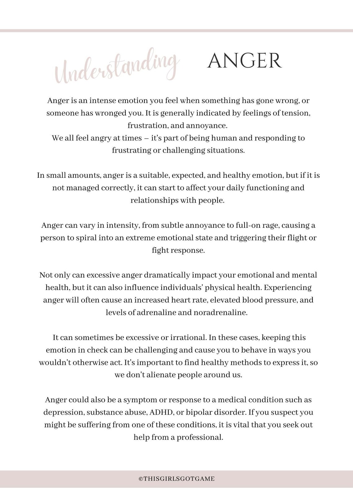 Anger Management Workbook Anger Worksheets Printable CBT Anger Therapy ...