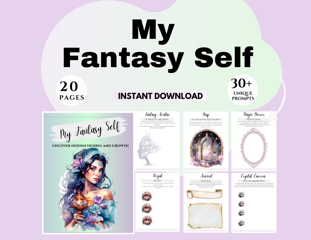 Feminine Self Discovery Worksheets Magic Journal Celestial Healing Prints Mystic Self-awareness ...