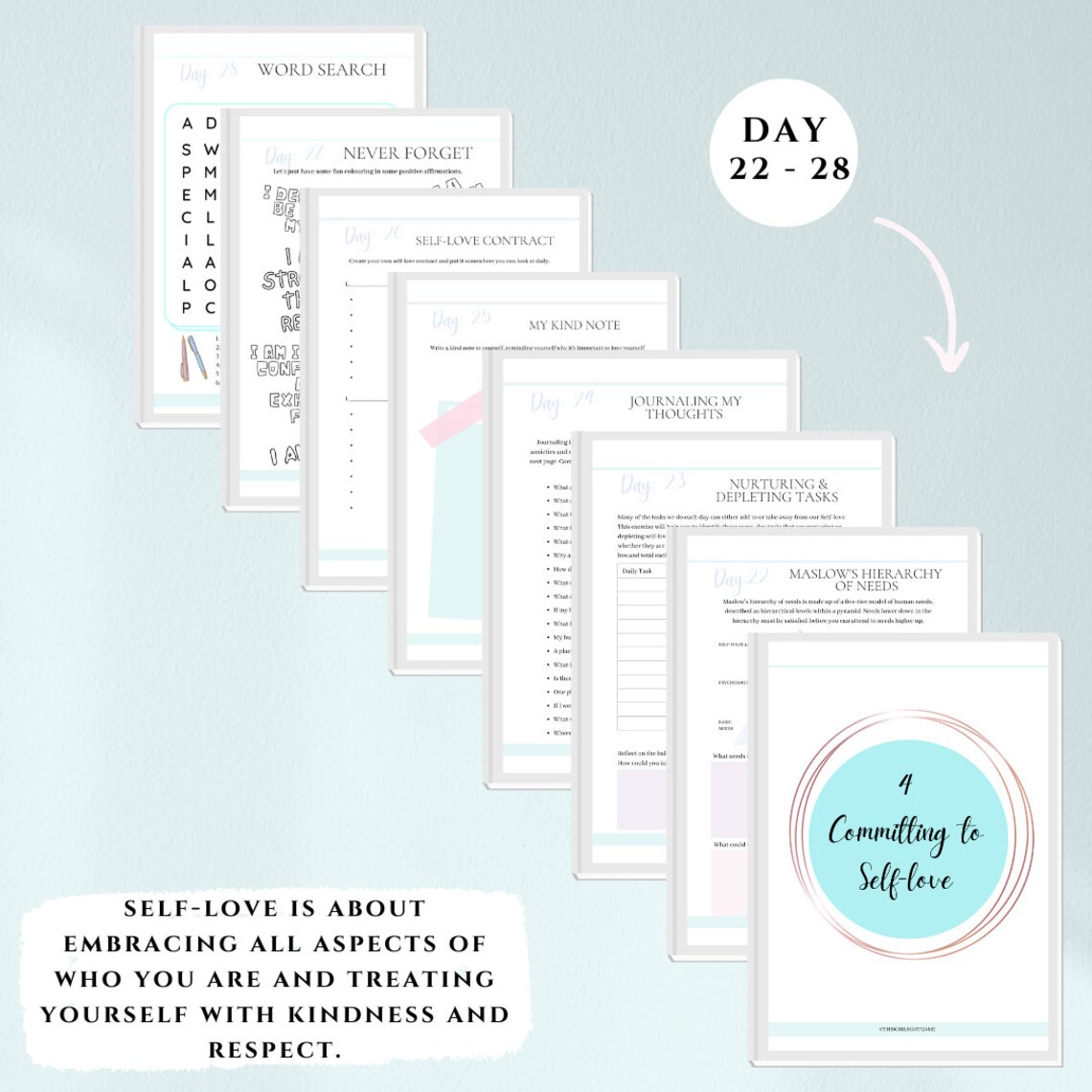 Self Love Workbook Girls Worksheet Therapy Teen Girls Self - Etsy