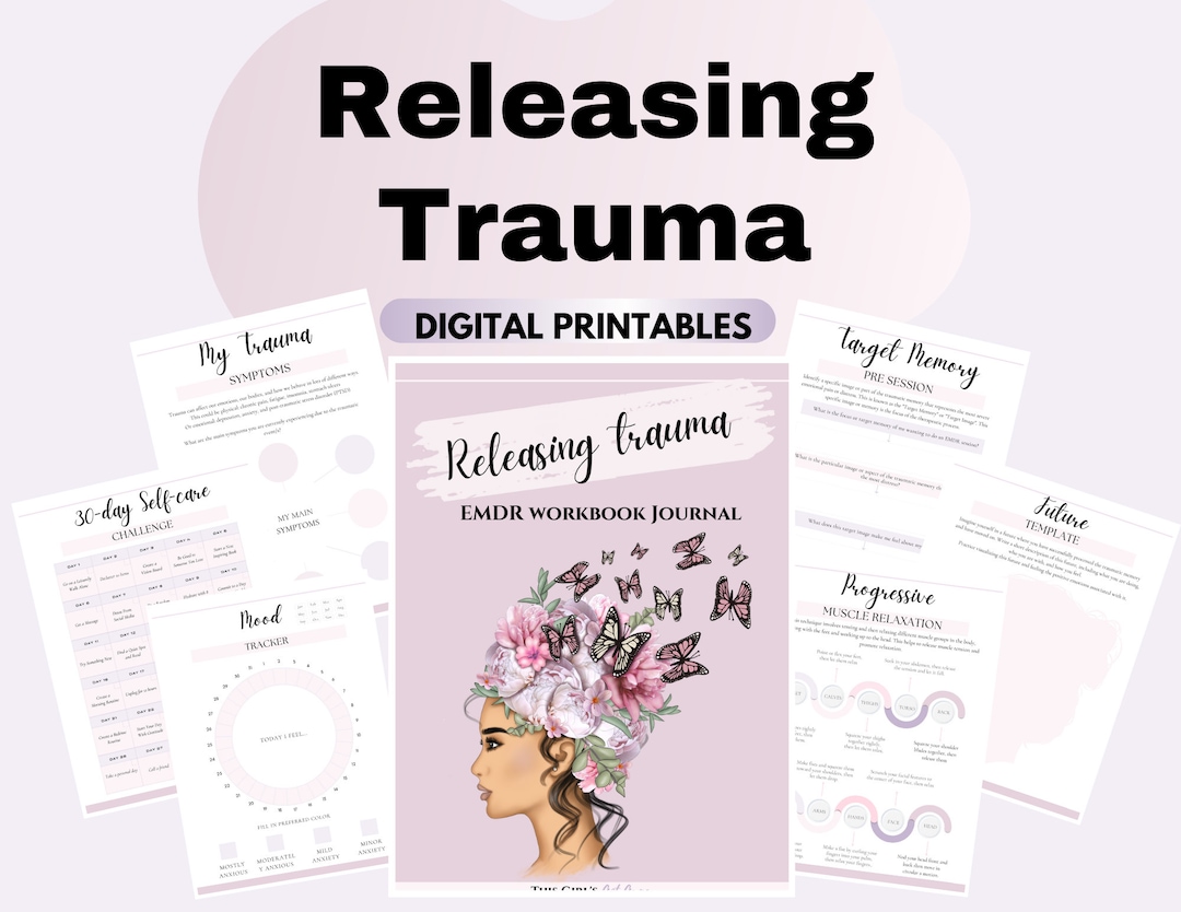 Healing Trauma Worksheets Ptsd Workbook Positive Self Talk Digital ...