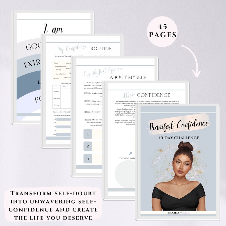 Confidence Therapy Bundle Self-worth Discovery Printables Dbt Cbt ...