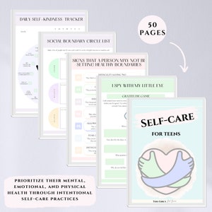 Teen Boy Bundle Coping Skills Teen Gift Digital Journals Kids Worksheet ...