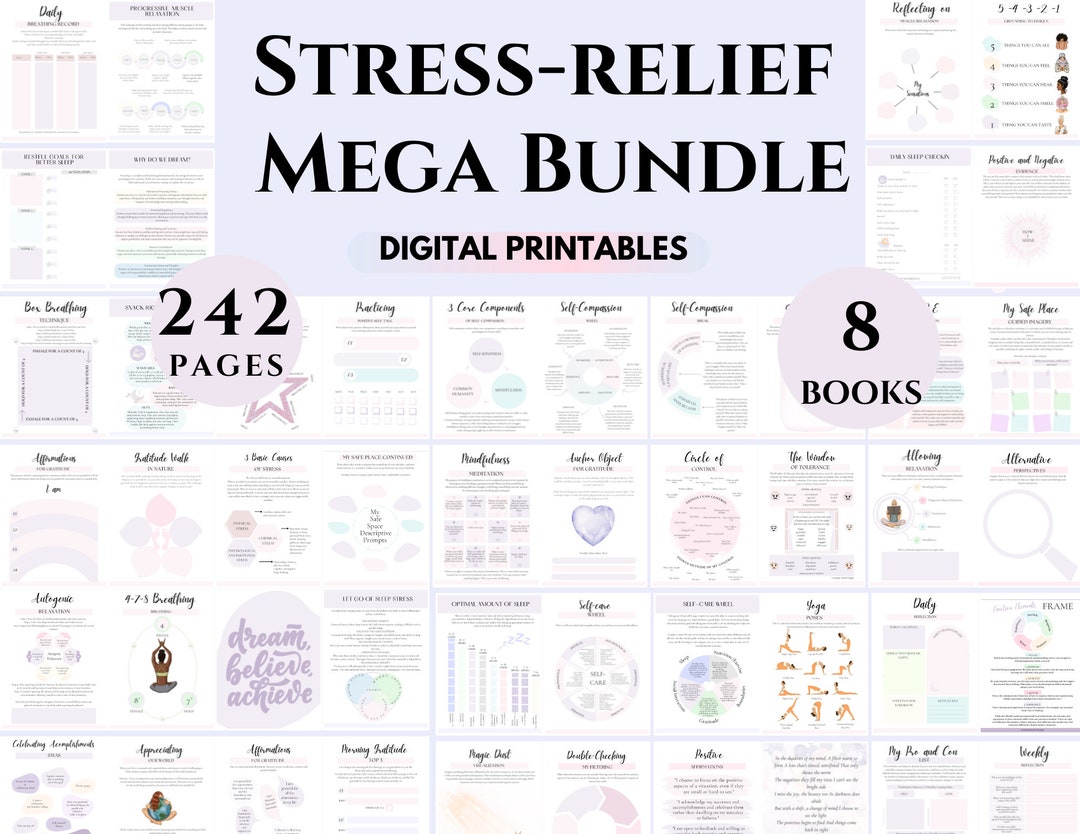 Stress Relief Bundle Mindfulness Practices Coping Skills Work-life ...