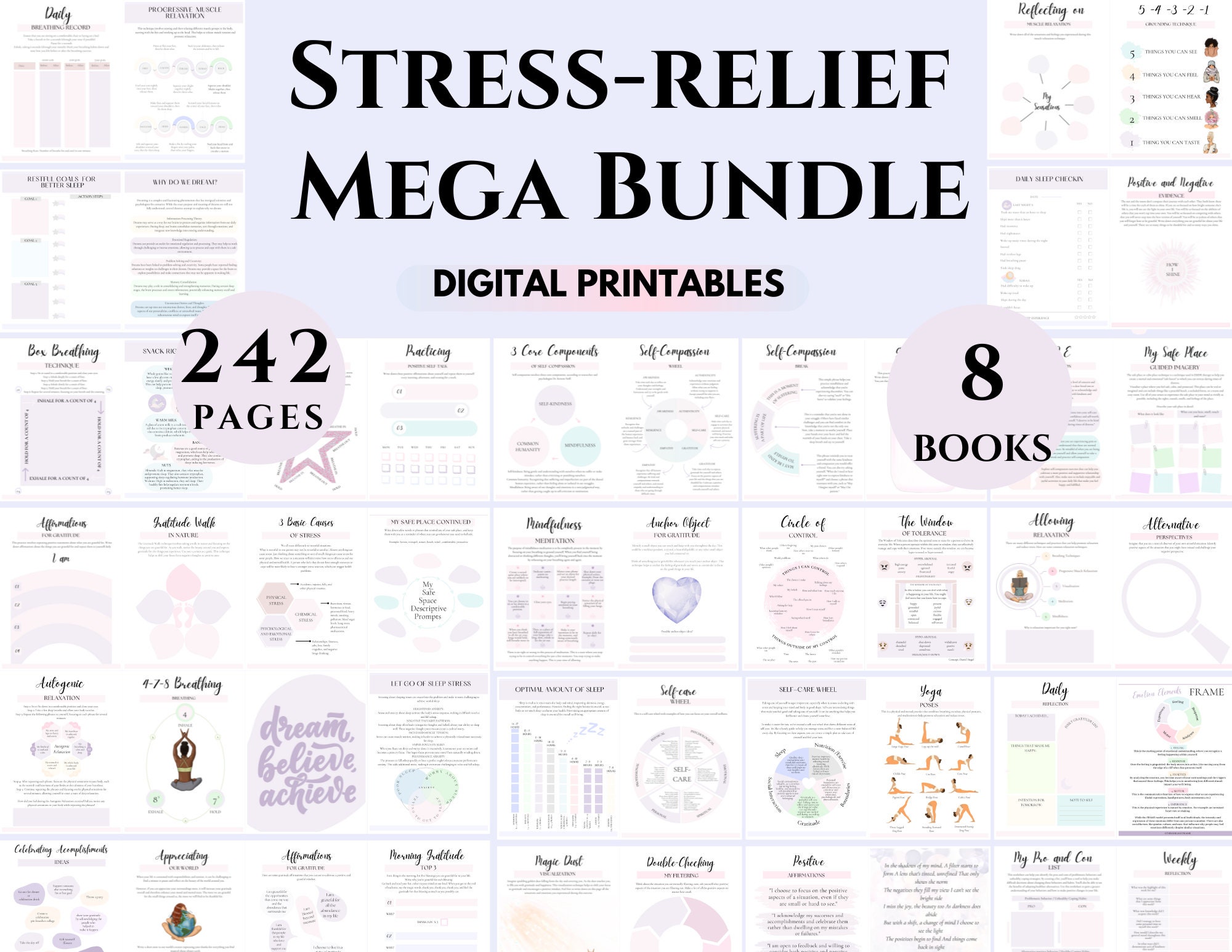 Stress Relief Bundle Mindfulness Practices Coping Skills Work-life ...