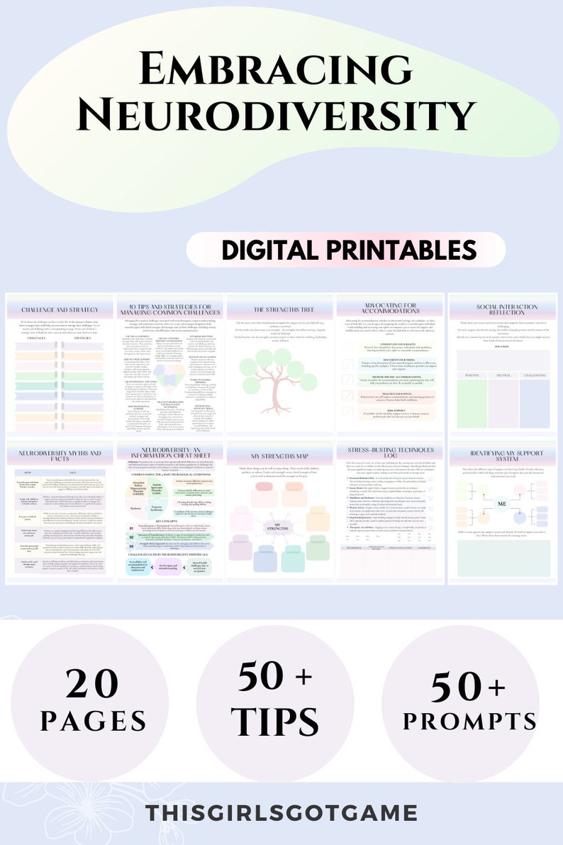 Neurodivergence Therapy Activities Autism Spectrum Therapy Worksheets ADHD Coping Strategies ...