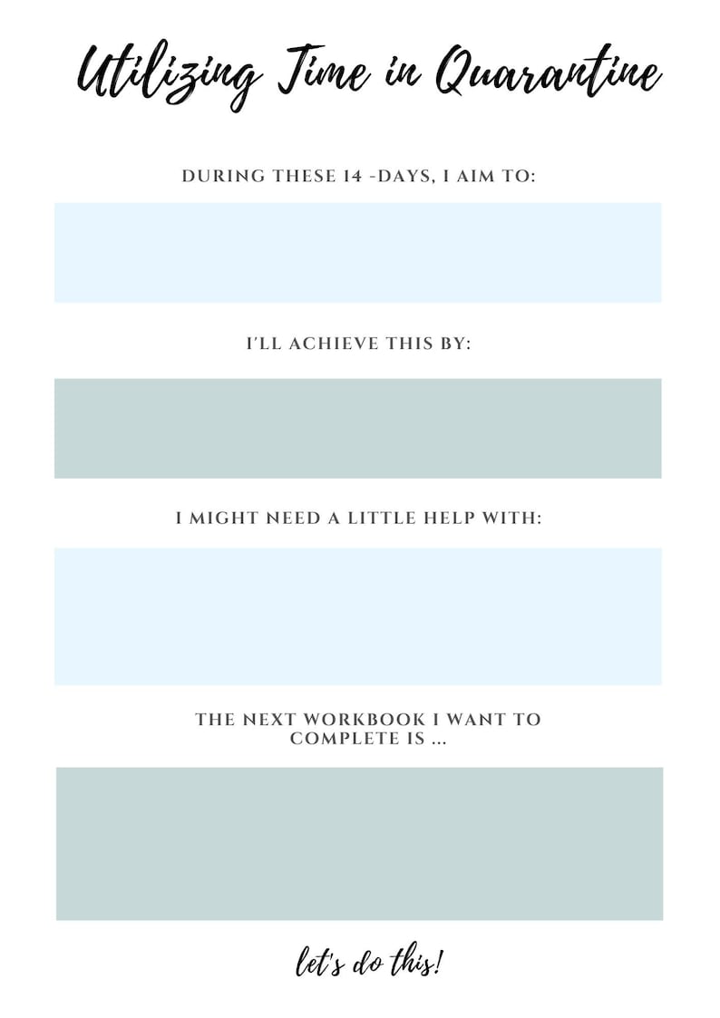 Lockdown Journal / Covid Printables / Self-help Printables / Bujo ...