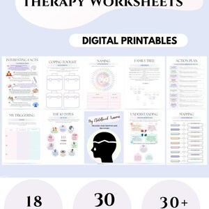 Childhood Trauma Therapy Worksheets Trauma Healing Exercises for ...