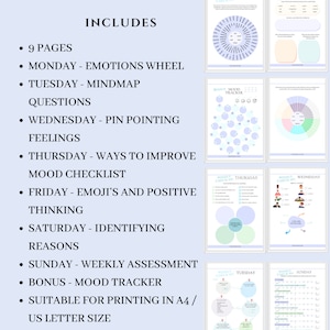 Weekly Check in for Teen Boys Printable Teen Mental Health Journal ...