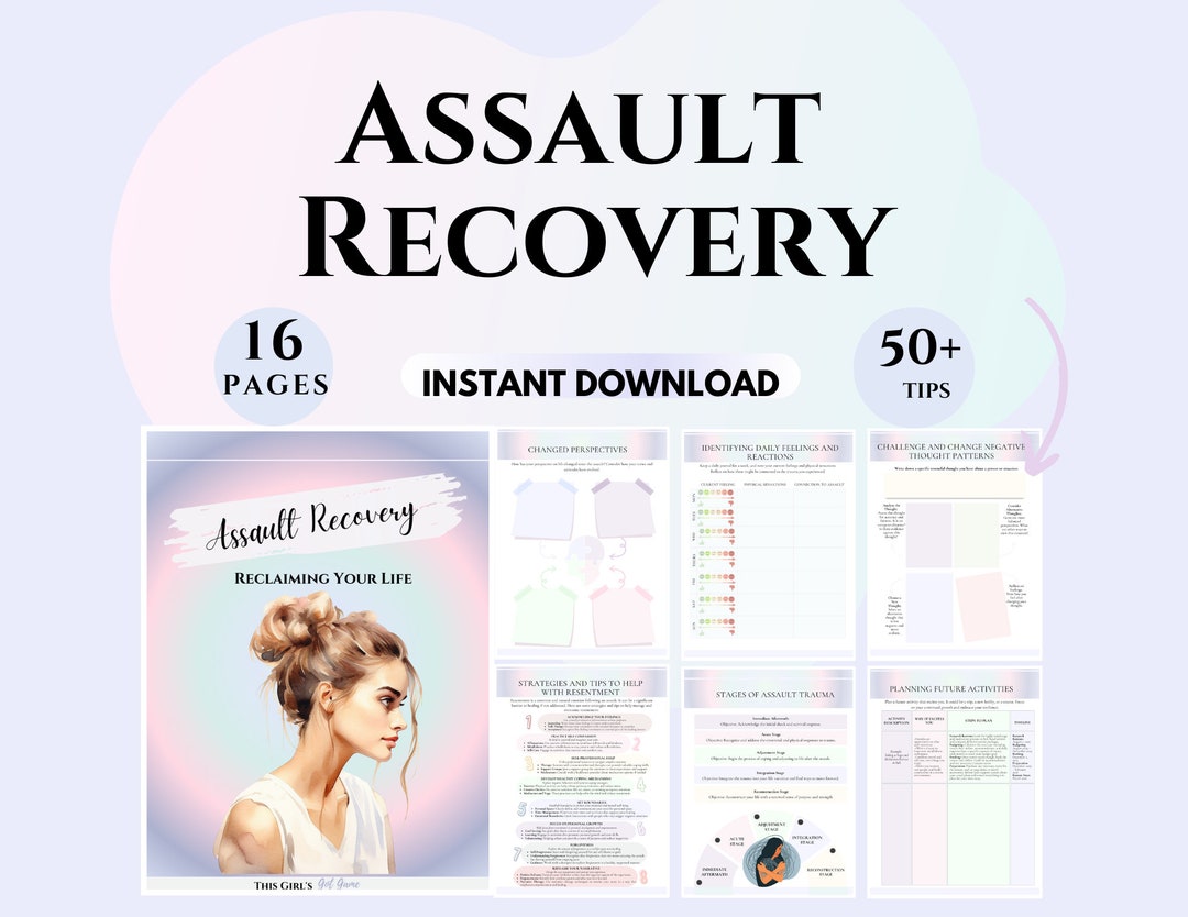 Assault Recovery Trauma Therapy Worksheets Domestic Abuse Therapeutic ...