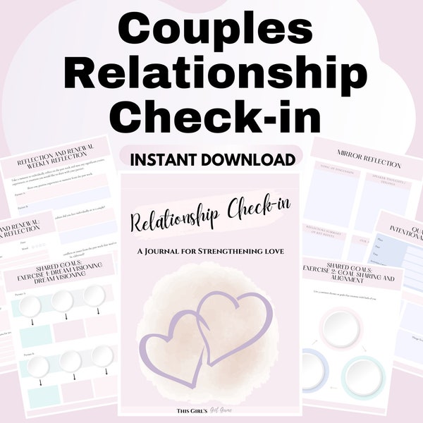 Couples Check in Worksheets - Etsy