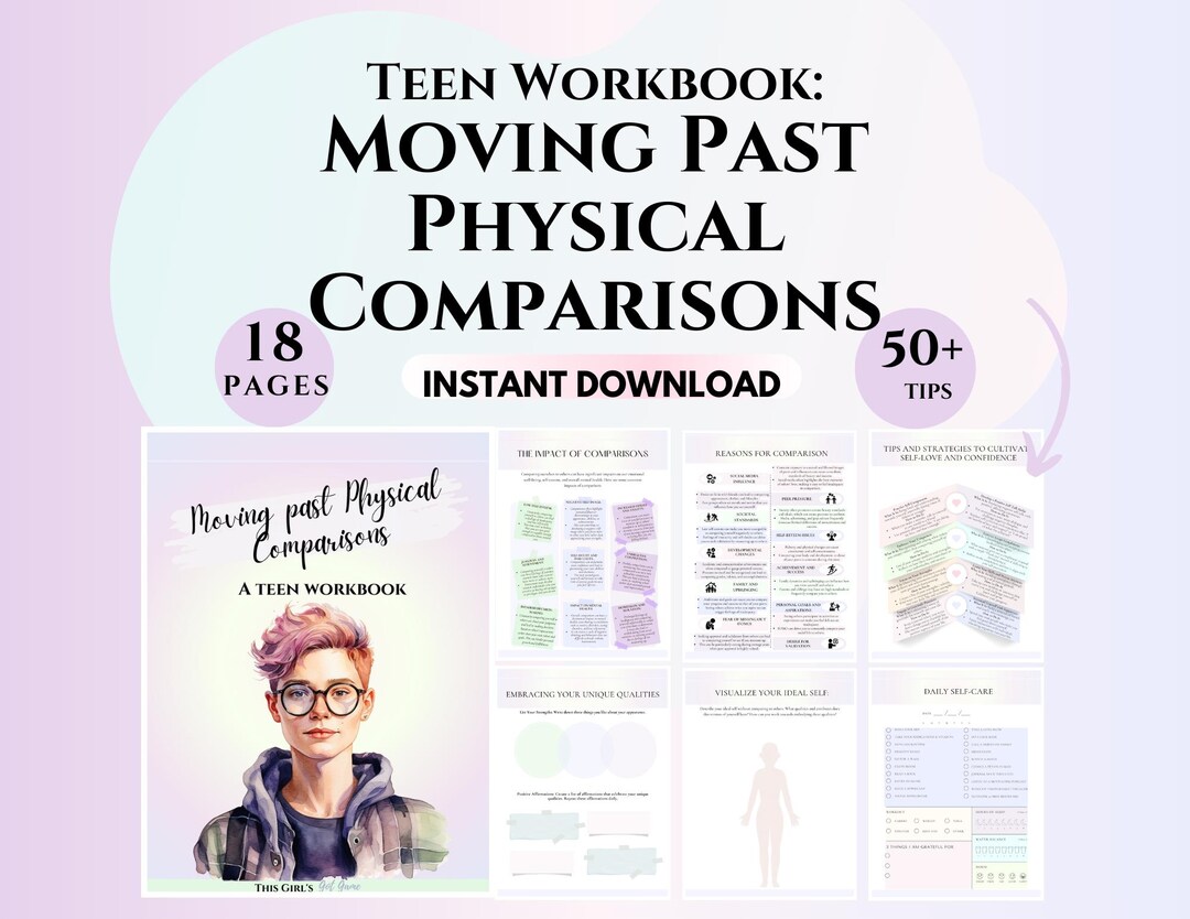 Teen Self-love Worksheets Comparison Teen Identity Journal Therapist ...