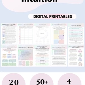 Intuition Journal Worksheets Therapy Poster Intuition Enhancement Ebook ...