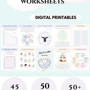 Teen Therapy Worksheets Self Care Youth Journal Kids Confidence ...