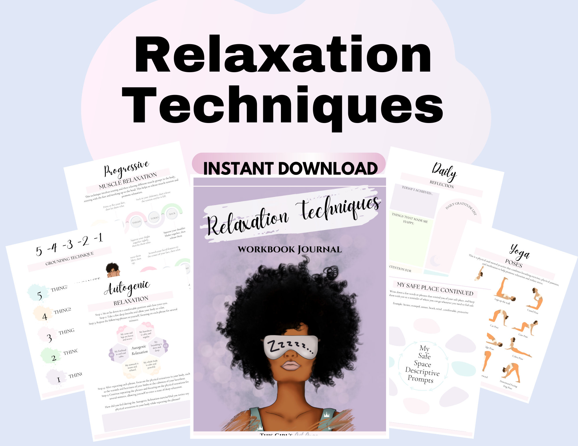 Relaxation Journal for Cultivating Inner Peace Printables Mindfulness ...