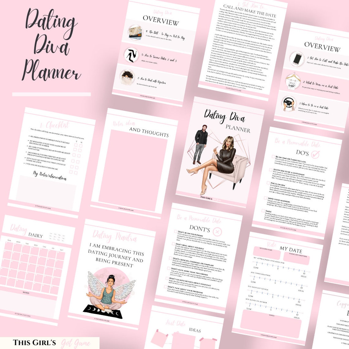 Dating Diva Planner Dating Journal Relationship Journal Dating - Etsy UK