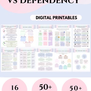 Co-dependency Worksheets Couples Therapy Workbook Boundaries Printables ...