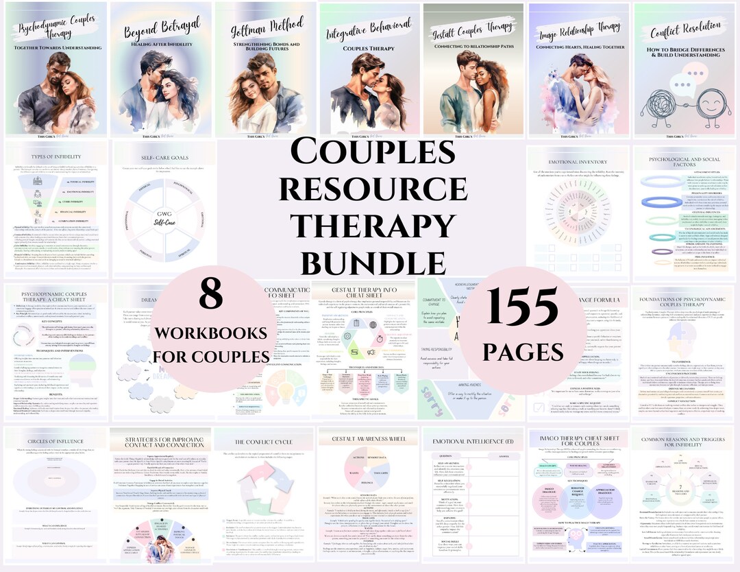 Couples Therapy Worksheets Relationship Counseling Journal Conflict ...